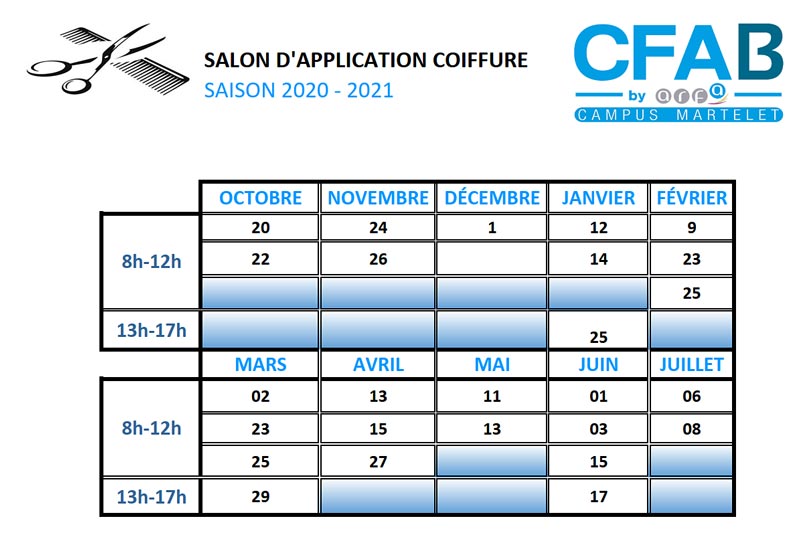 Salon d’application Coiffure – Centre de Formation d'Apprentis